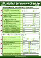 WHO Medical Emergency Checklist